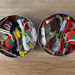 Cookie Tin Sewing Kit: Beginner Sewing Notions & Gadgets - Etsy