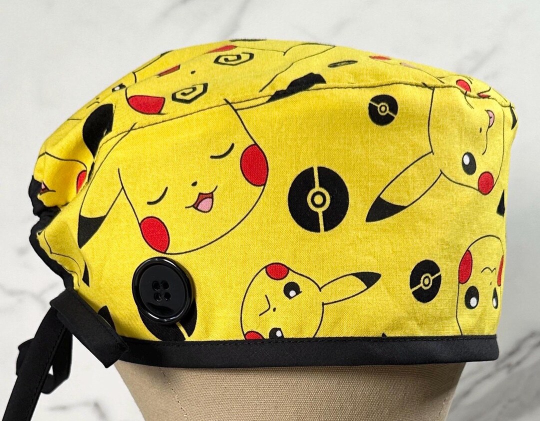 Pokemon Scrub Cap, Pokemon Surgical Cap, Pikachu Scrub Hat, Surgical ...