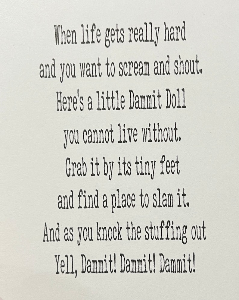 Football Team Dammit Doll: Stress Relief Gag Gift - Etsy