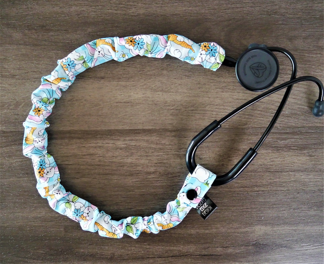 Easter Bunny Stethoscope Scrunchie, Stethoscope Cover, Stethoscope ...