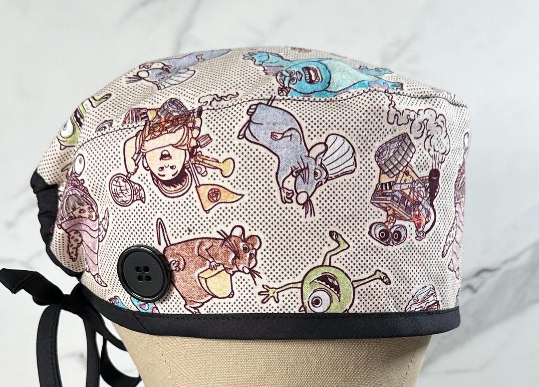 Disney Pixar Scrub Cap, up Surgical Cap,monsters Inc Scrub Hat,er ...