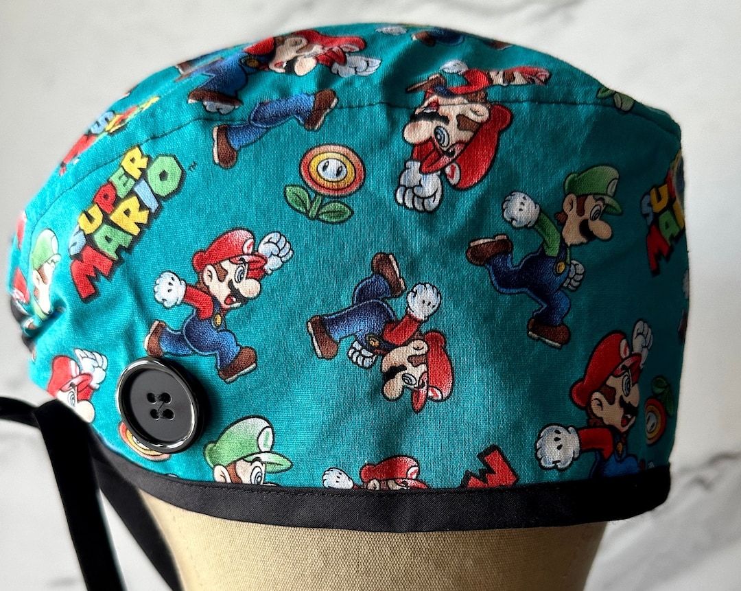 Mario Bros Scrub Cap Mario Bros Surgical Cap Scrub Hat - Etsy Australia