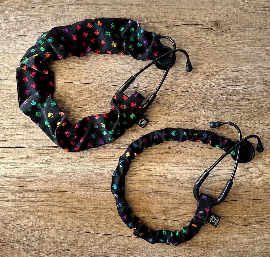Paw Print Stethoscope Scrunchie, Stethoscope Cover, Stethoscope Sleeve ...