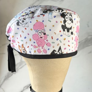 Bluey and Friends Scrub Cap, Bluey Surgical Cap, Scrub Hat, Scrub Cap ...