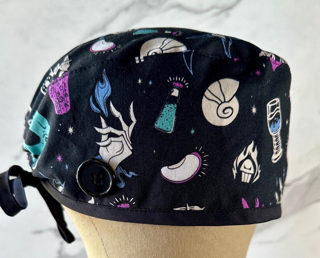 Disney Villains Scrub Cap, Villains Surgical Cap, Disney Villain Scrub ...