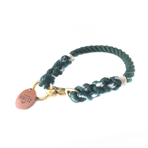 Cocoa Brown Ombré Rope Dog Collar - Etsy