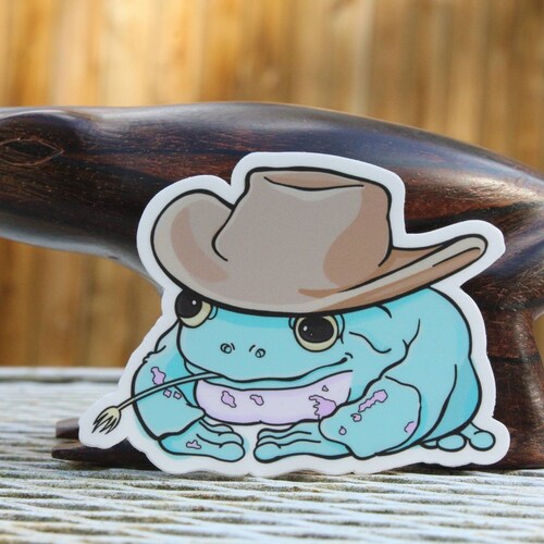 Howdy Frog Cowboy 2 Vinyl Sticker - Etsy