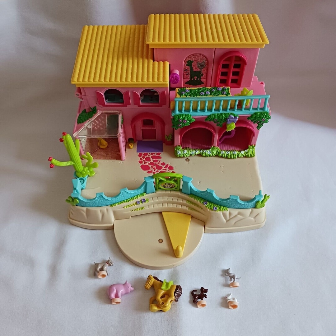 Polly Pocket Petland Hacienda Ranch House 2000 Set Animals - Etsy