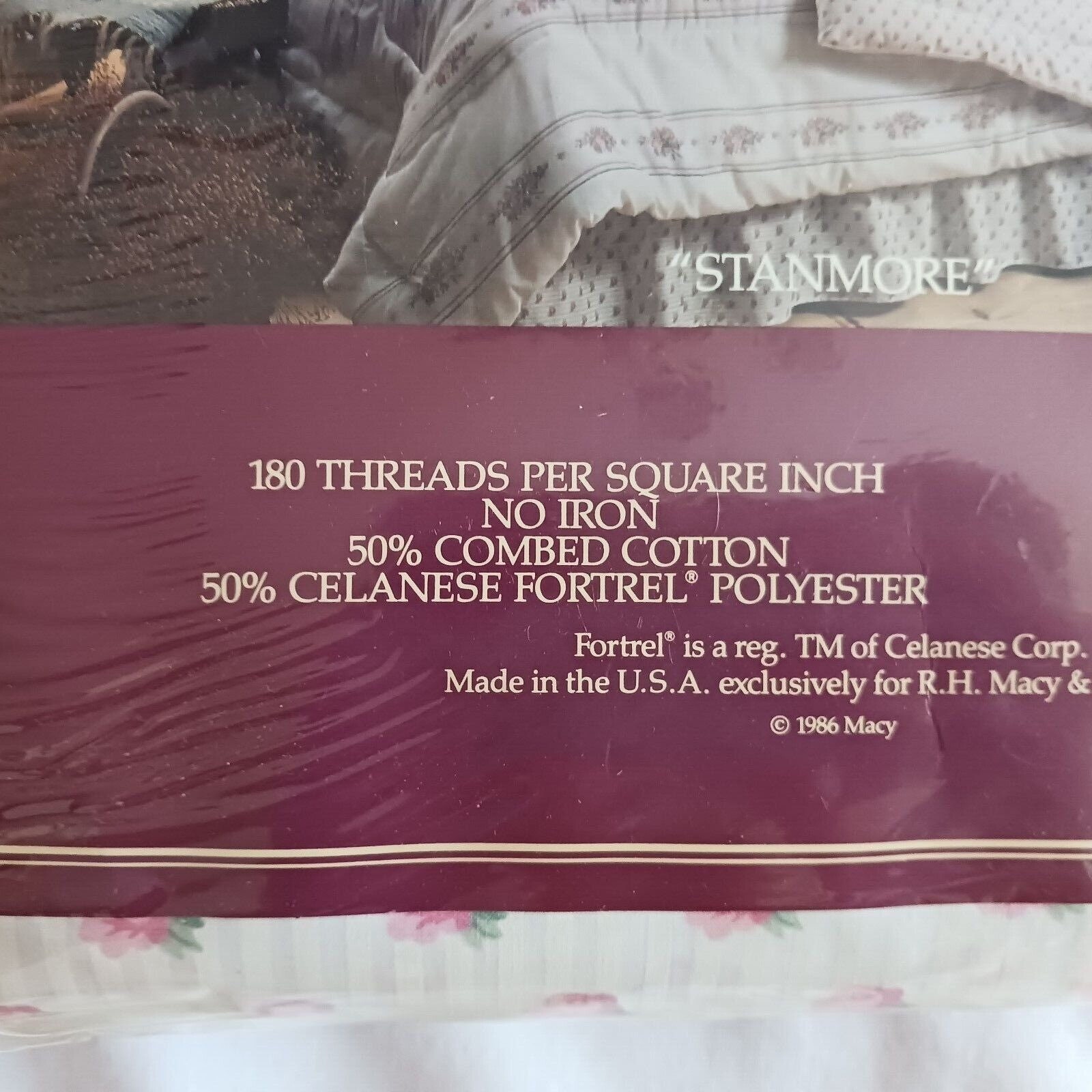 New 4-piece Jennifer Moore Stanmore Full Bed Sheet Set Floral USA 1986 ...