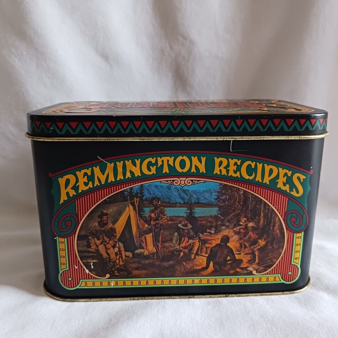 Vtg Remington Firearms Wild Game & Barbecue Recipes in Tin Litho Recipe ...