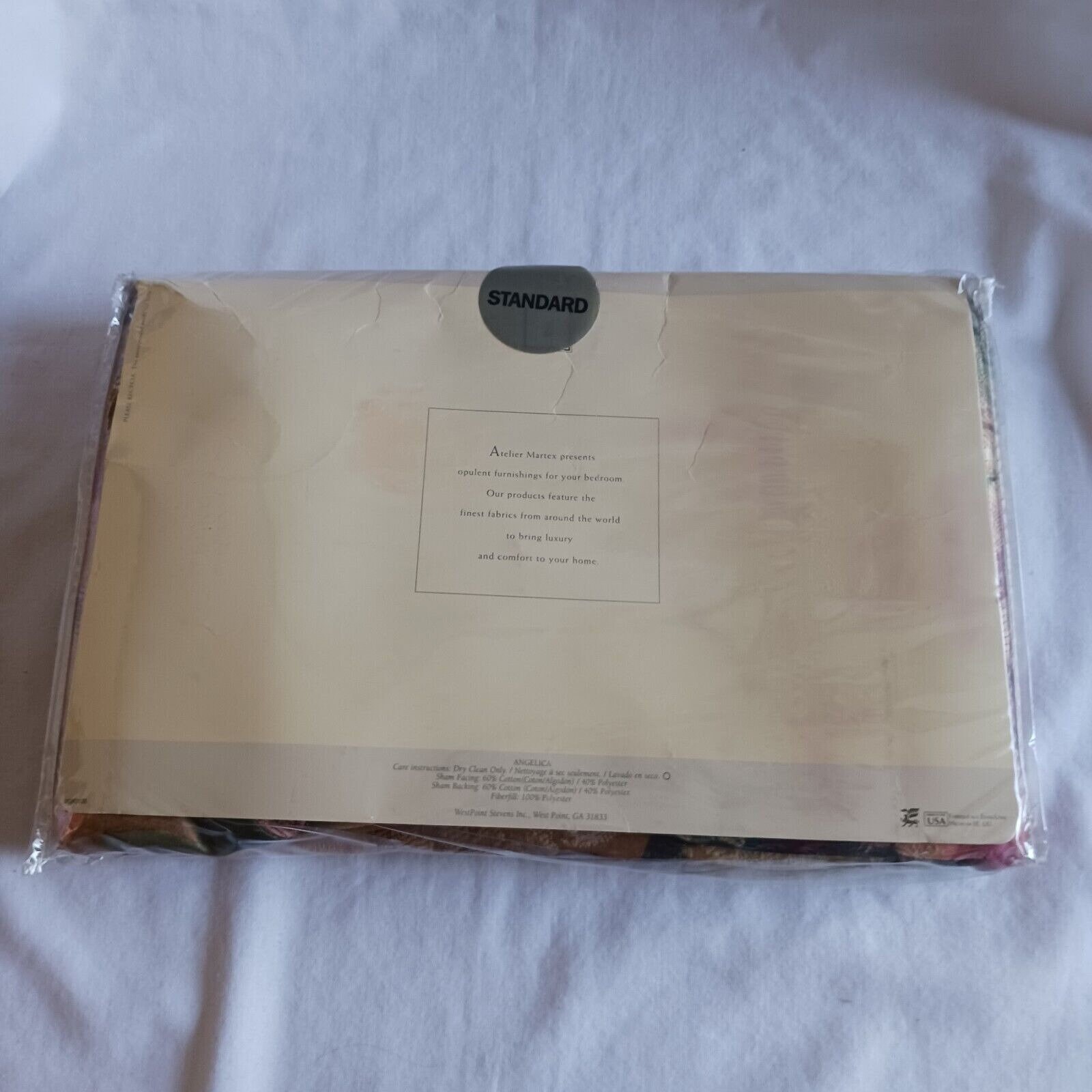 Vintage Atelier Martex Angelica Floral European Padded Sham New 26 X 26 ...