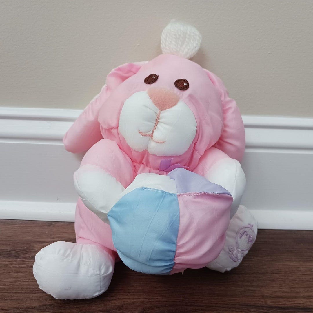 Fisher Price Puffalump Pink Bunny Rabbit Easter Egg Plush Nylon - Etsy