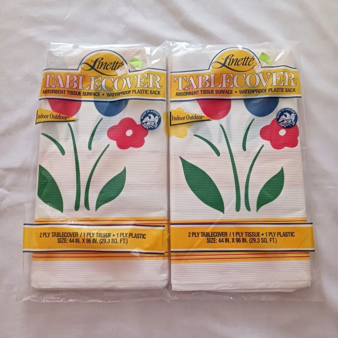 2 Linette Tablecovers Tissue Floral Flowers 44 X 96 New - Etsy