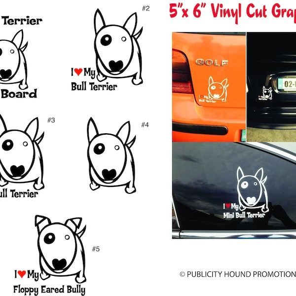 Bull Terrier Decal - Etsy