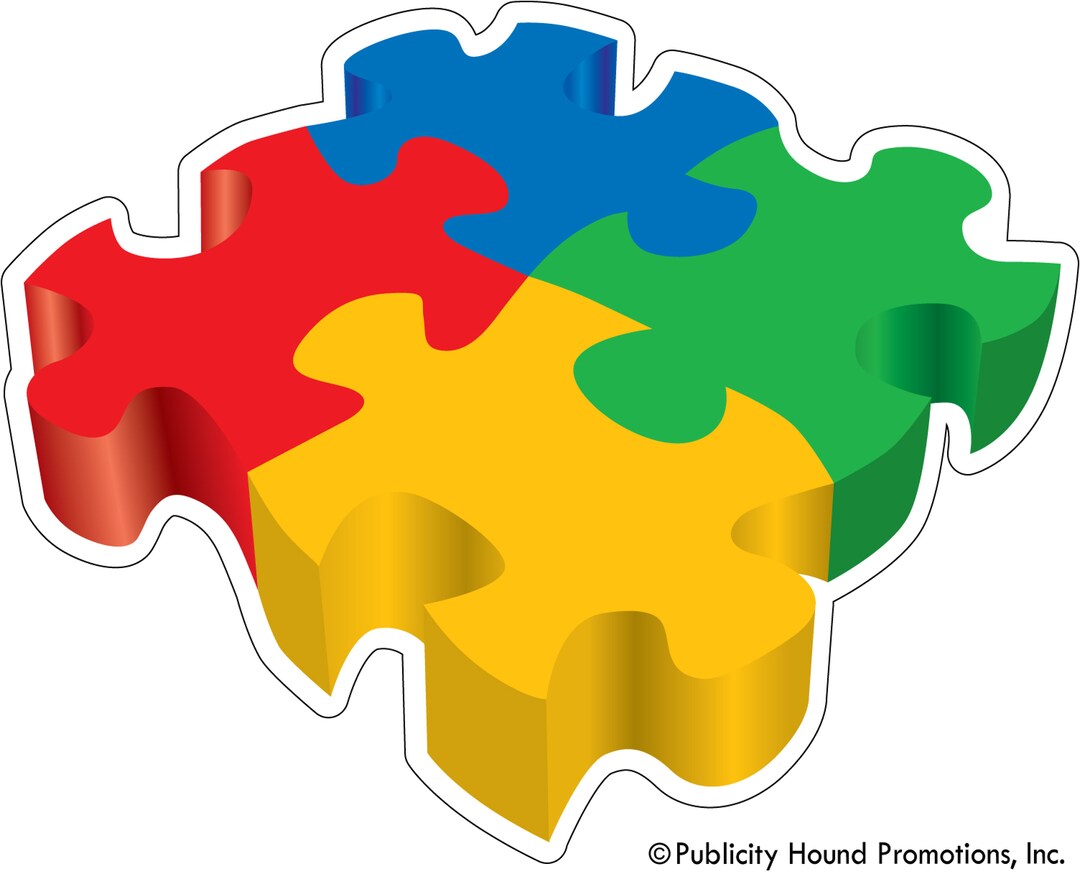 Autism 3D Puzzle Decal - Etsy