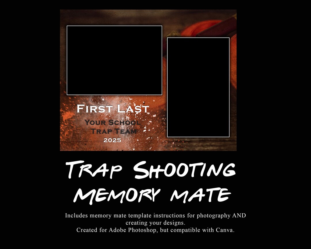 Trap Shooting Memory Mate, Photoshop and Canva Compatible - Etsy