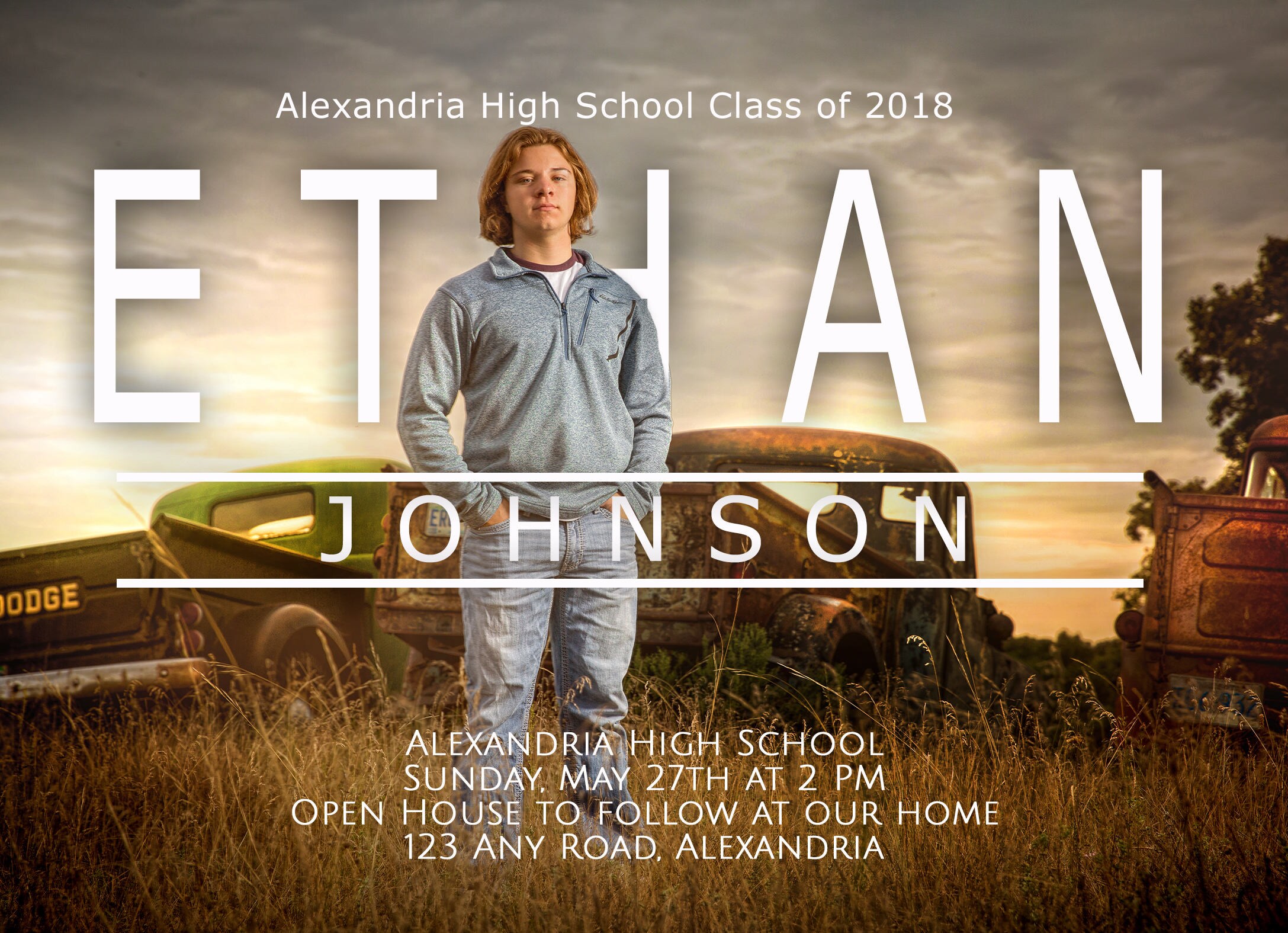 Modern Graduation Invitation // Instant Download // Customizable - Etsy