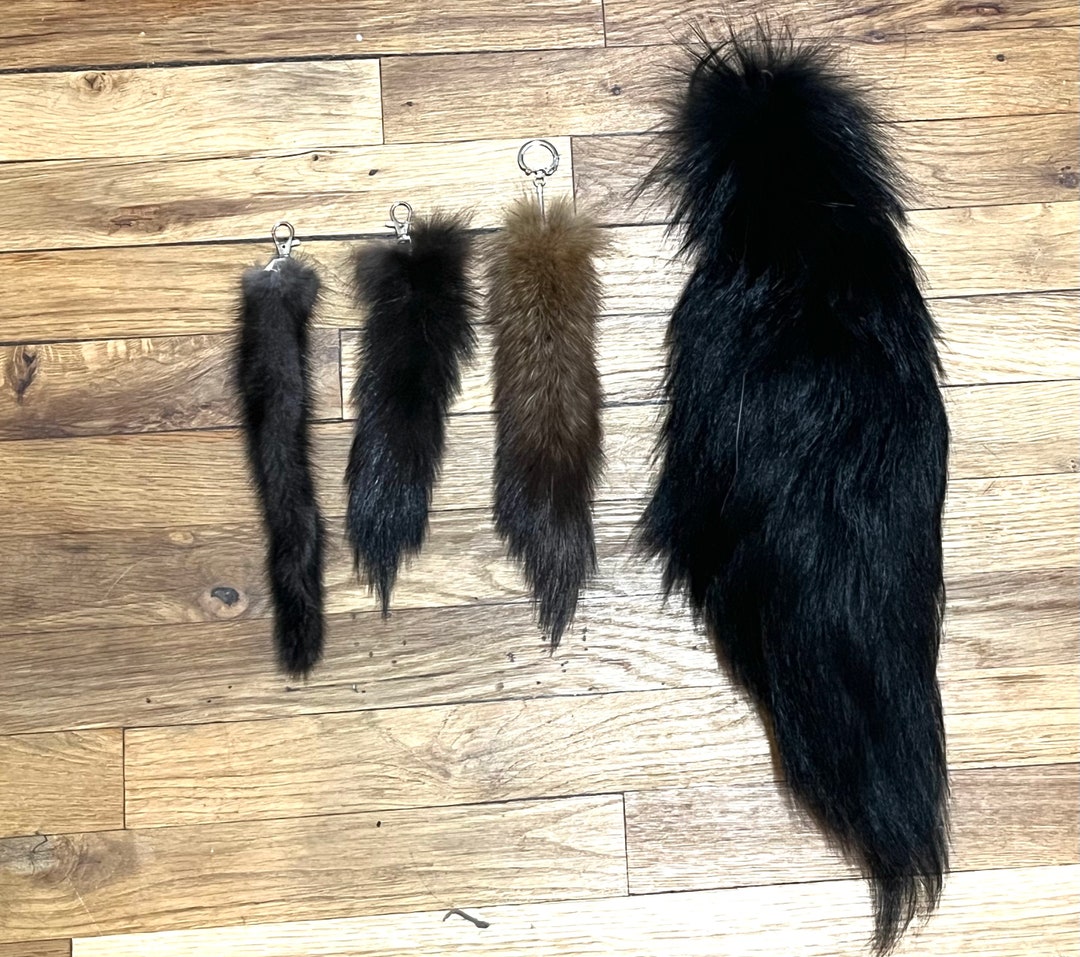 Real Mink Sable or Fox Tail Keychains - Etsy
