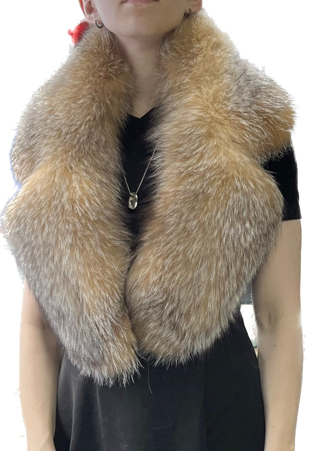 Real Ranch Fox Fur Detachable Collar Many Colors Available - Etsy