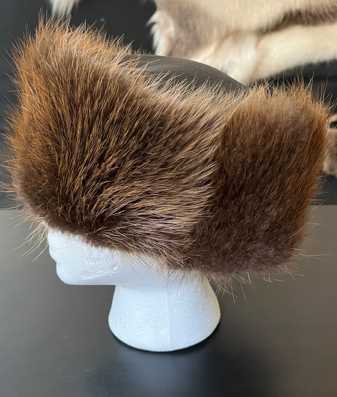 Beaver Fur and Deer Leather Cossack Hat Size L - Etsy