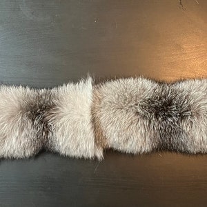 XL Blue Frost Fox Fur Coat Hood Ruff Trim 32 by 2.5 - Etsy