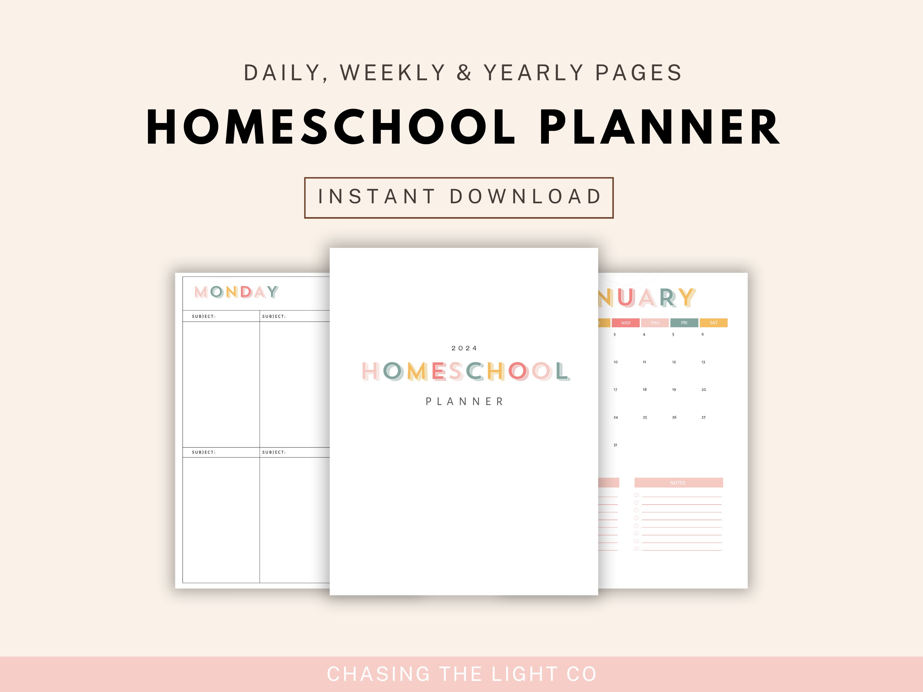 Homeschool Planner Printable 2024 Homeschool Planner Bundle - Etsy