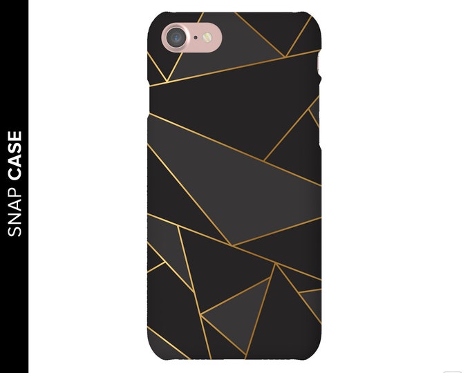 Black and Gold Phone Case, Black and Gold Abstract Case, iPhone X Case ...