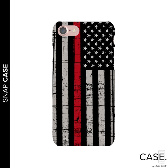 Thin Red Line Phone Case Firefighter Phone Case Iphone 8 - Etsy