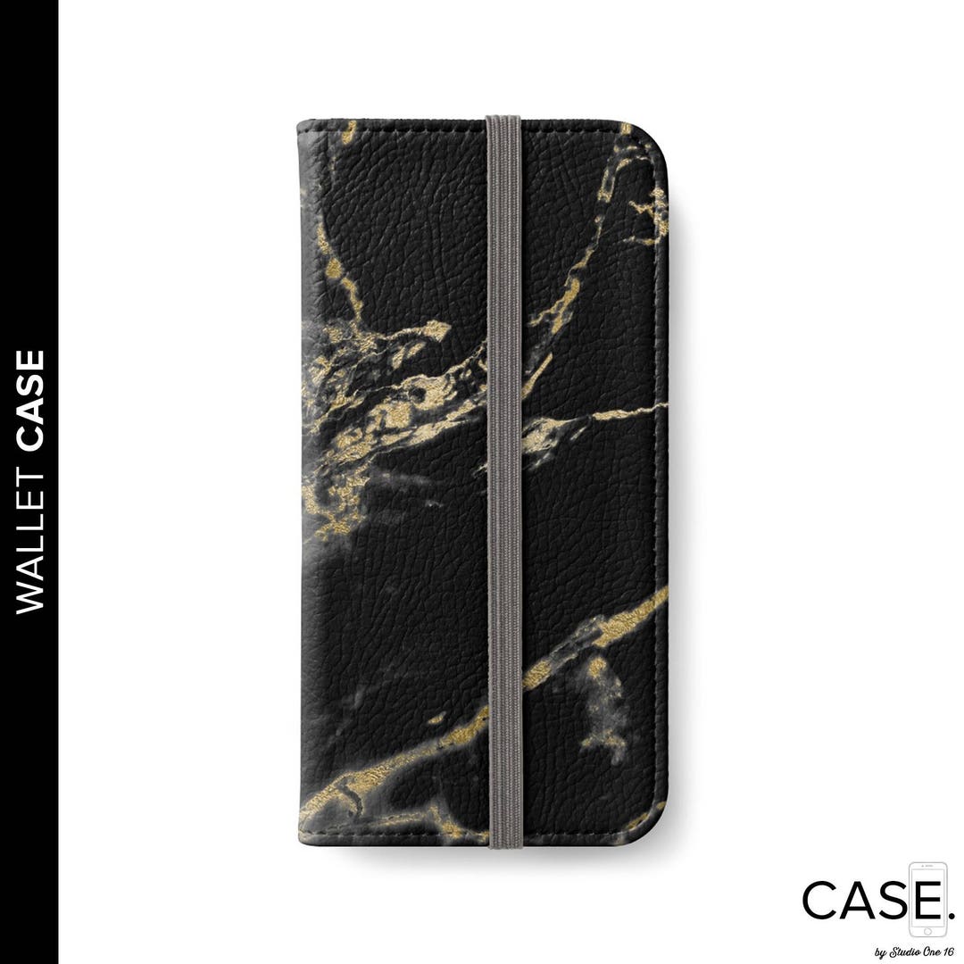 IPhone Wallet Case, Black Marble Wallet Case, iPhone 7 Case, Samsung ...