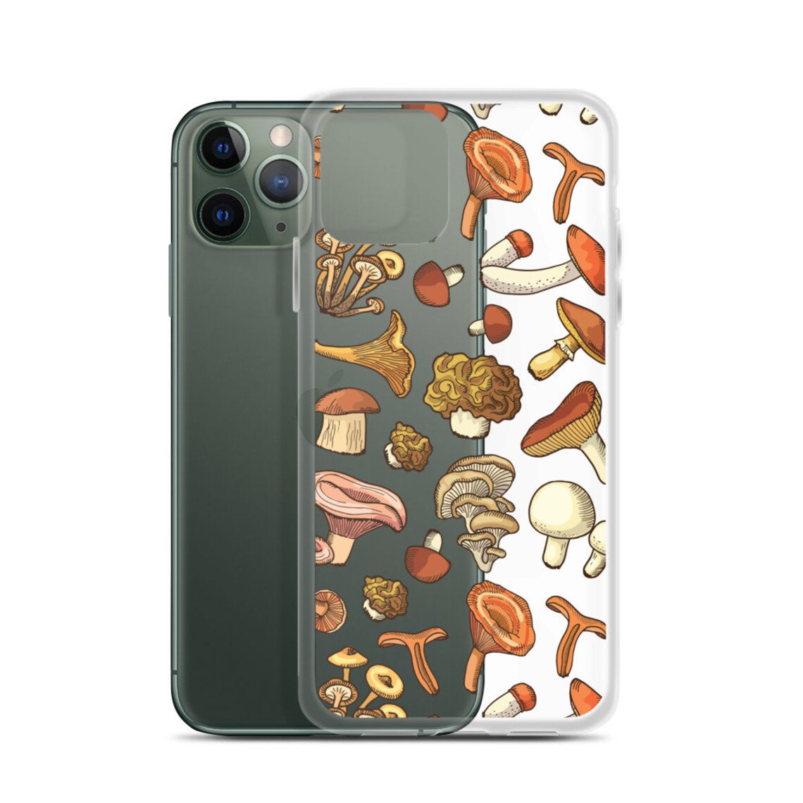 Wild Mushrooms Phone Case Clear Iphone Case Mushroom Pattern - Etsy