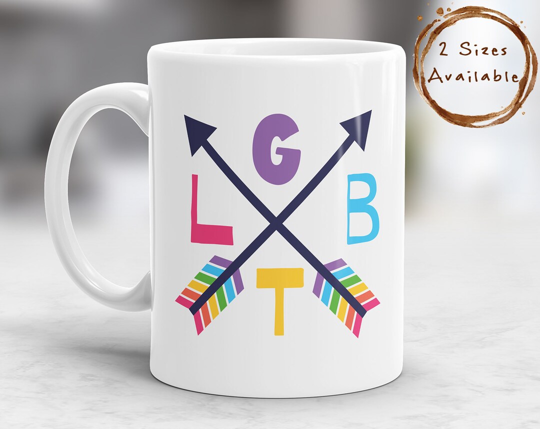 LGBT Arrow Coffee Mug, Gay Pride Coffee Mug, Love Wins Mug, LGBT Gifts ...