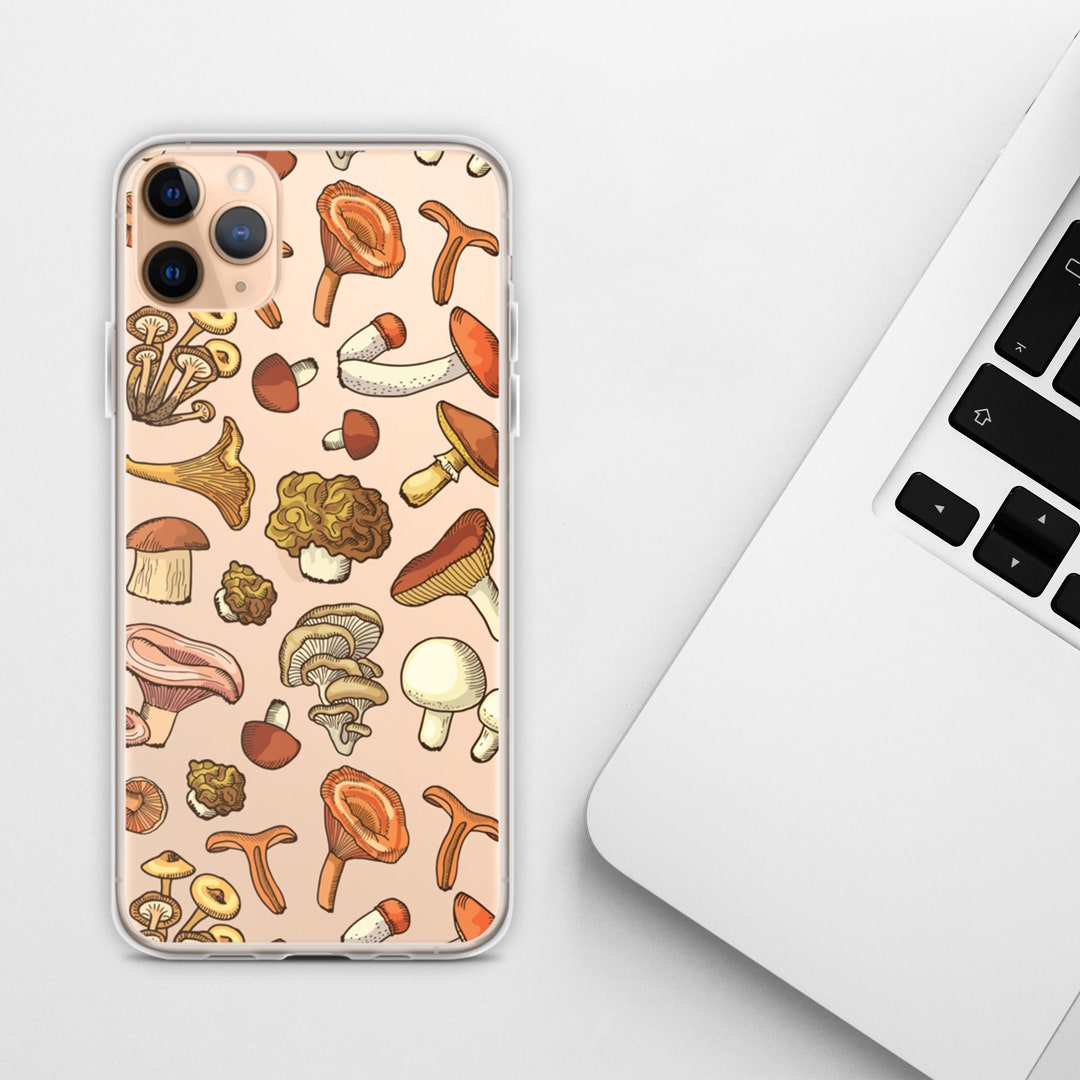 Wild Mushrooms Phone Case Clear iPhone Case Mushroom Pattern - Etsy