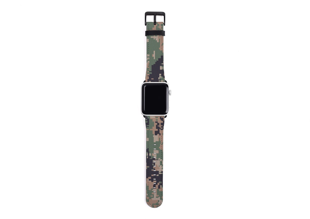 Woodland Camo Watch Band, Camoflauge Apple Watch Band, Digital Camo ...