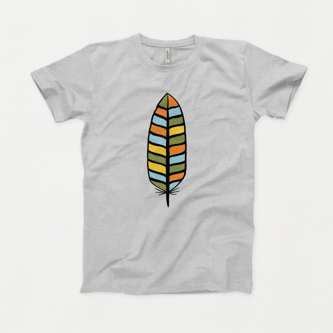 Feather T-shirt, Minimalist Shirt, Feather Tshirt, Feather Teeshirt ...