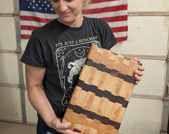 Walnut and Ash End Grain Cutting Board - Etsy