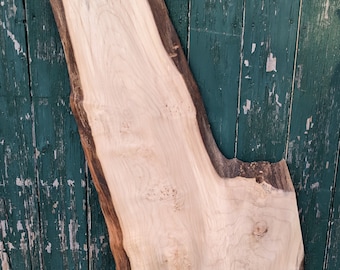 Spalted Maple Live Edge Lumber Slab Flame Pattern Table Decor Art ...