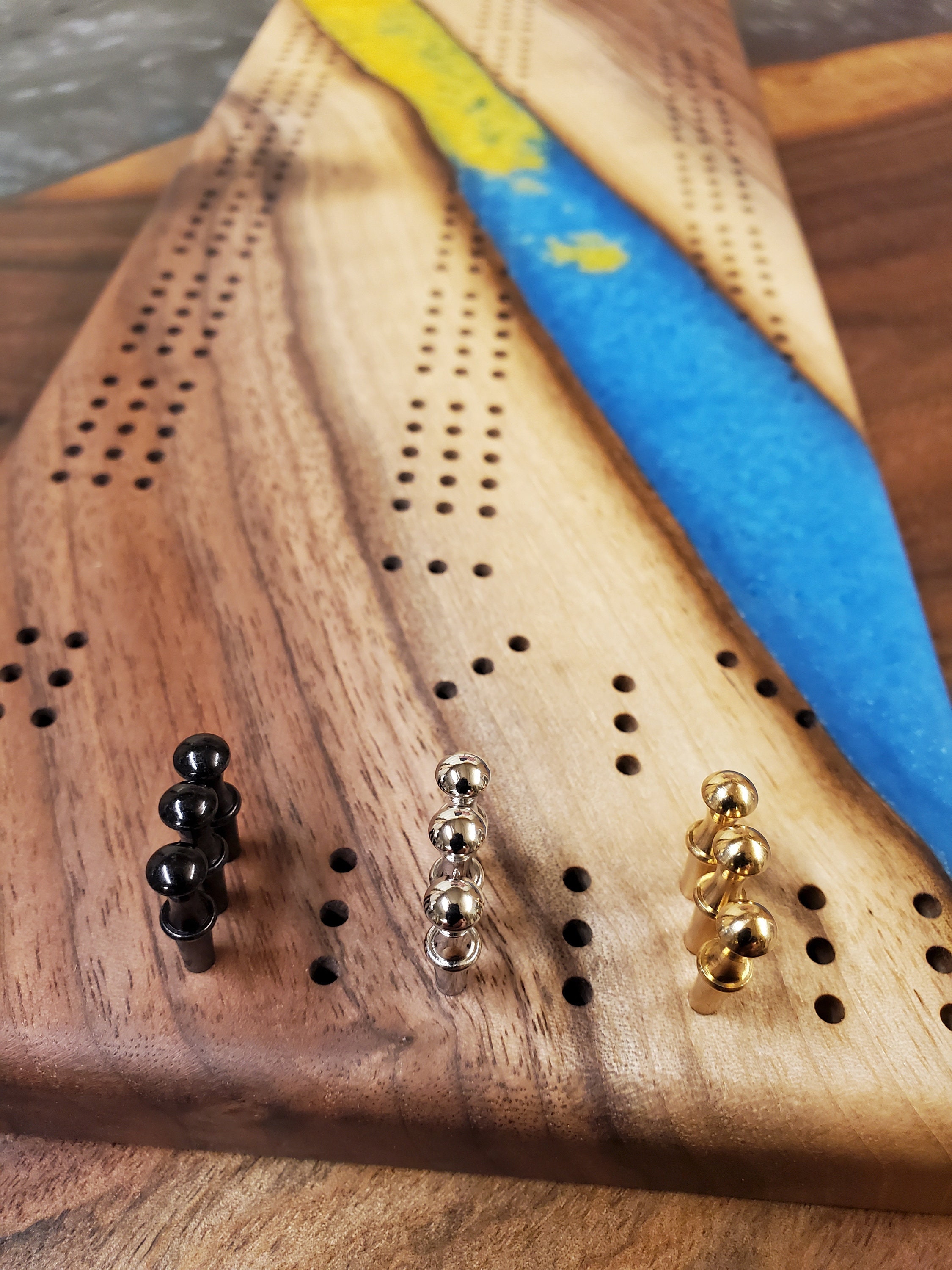 River Cribbage Board - Etsy