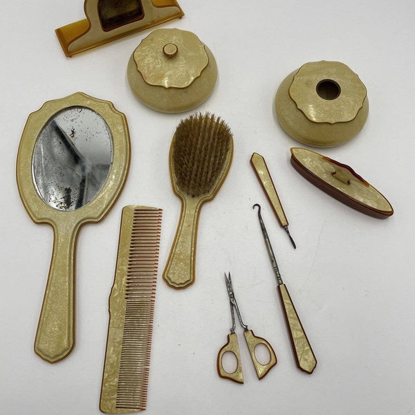 Bakelite Vanity Set - Etsy