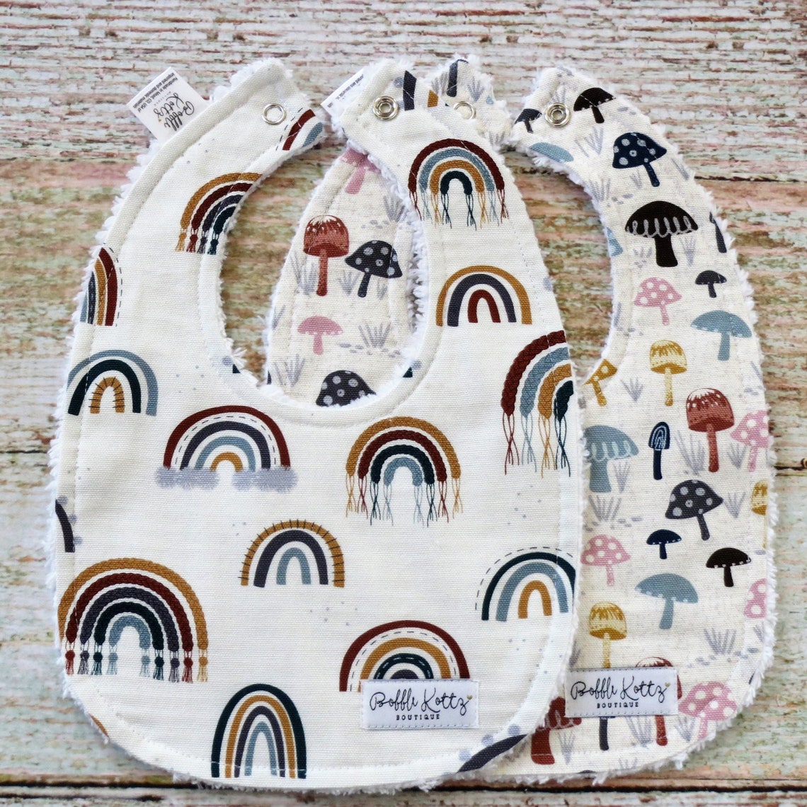 Baby Bibs - Gender Neutral Baby Bibs - Jewel Tone Baby Bibs - Rainbow ...