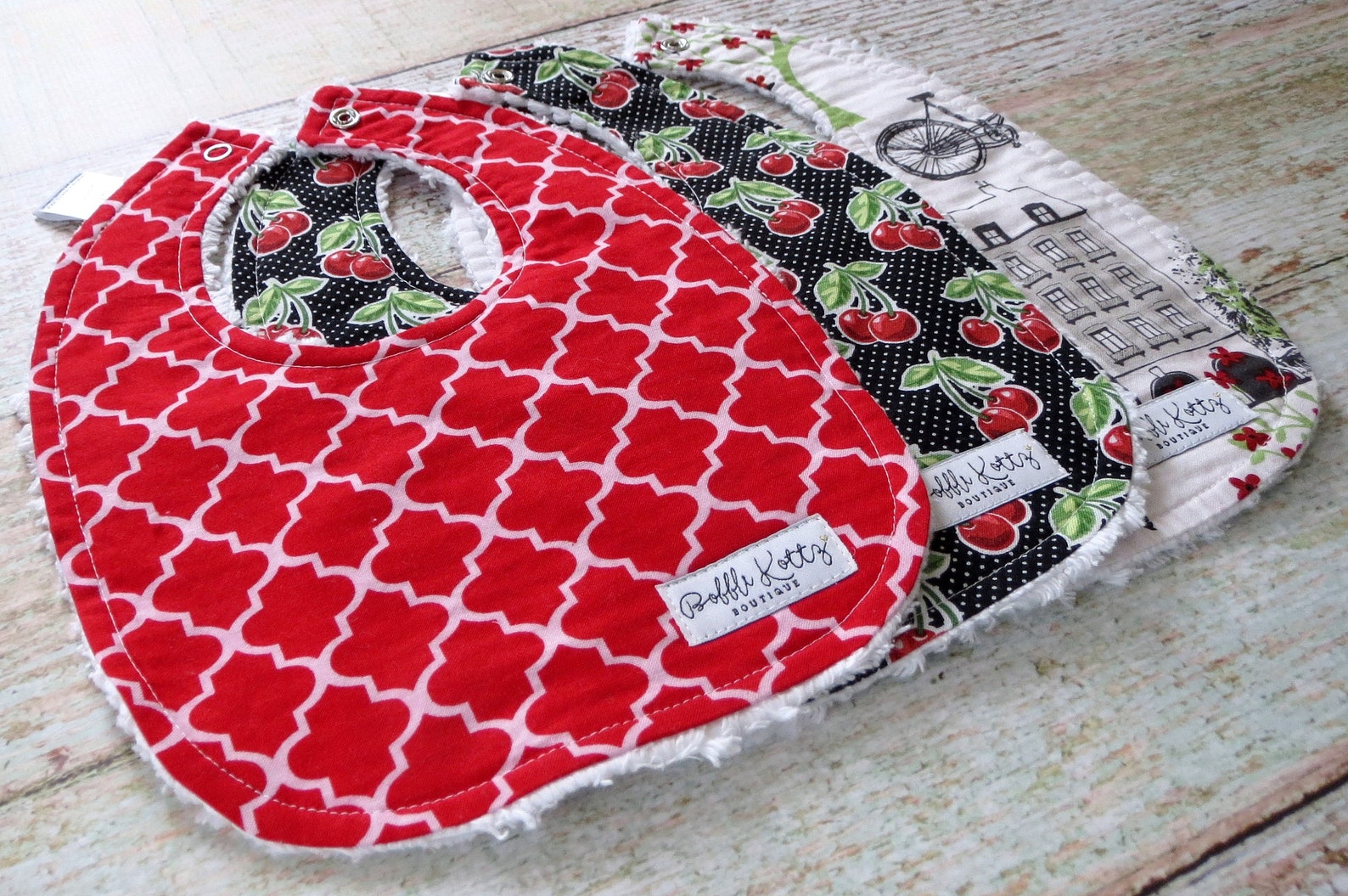 Baby Bibs Baby Girl Bibs Paris Bib Red Quatrafoil Bib - Etsy