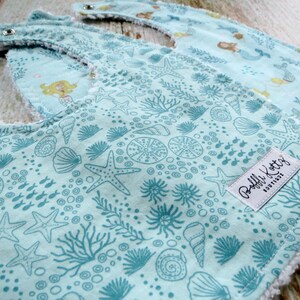 Baby Bibs - Baby Girl Bibs - Mermaid Bibs - Sea Life Bibs - Beach Bibs ...