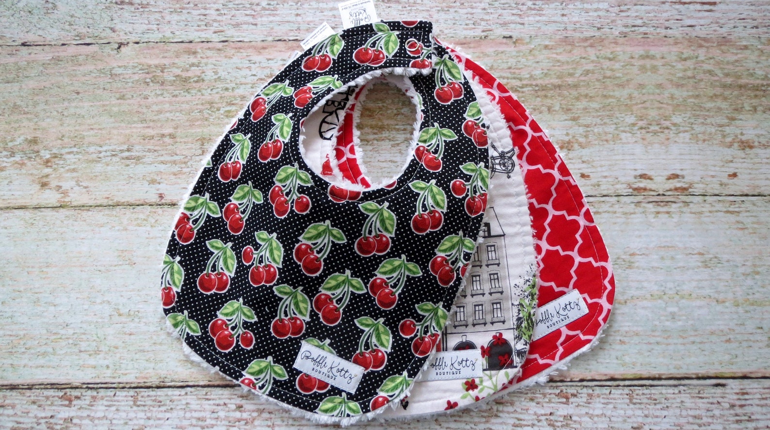 Baby Bibs Baby Girl Bibs Paris Bib Red Quatrafoil Bib - Etsy
