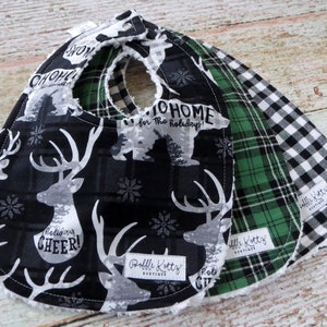 Bibs Baby Bibs Christmas Bibs Holiday Bibs Buffalo Plaid Bib Green ...