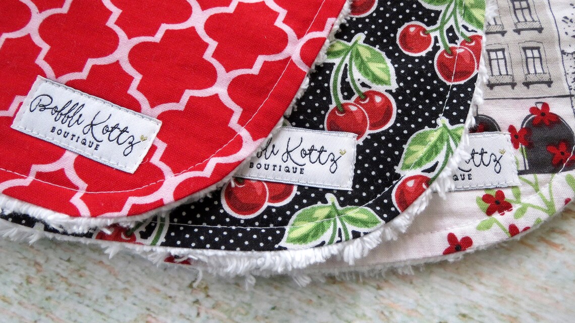 Baby Bibs Baby Girl Bibs Paris Bib Red Quatrafoil Bib - Etsy