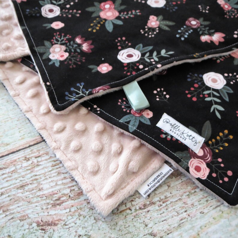 Baby Blanket - Minky Blanket - Baby Girl Blanket - Floral Blanket ...