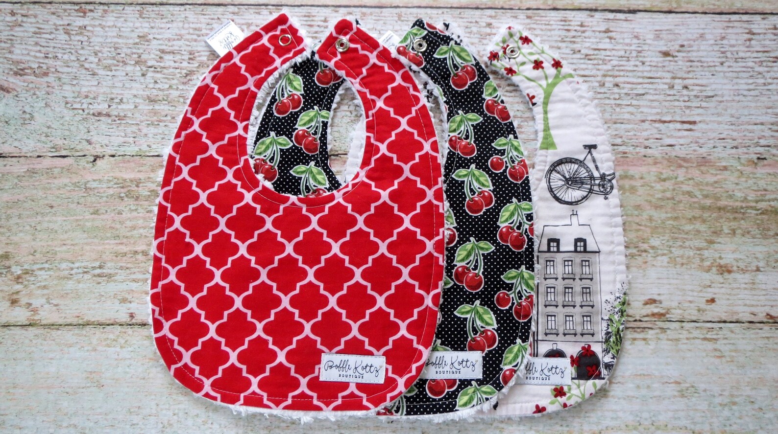 Baby Bibs Baby Girl Bibs Paris Bib Red Quatrafoil Bib - Etsy