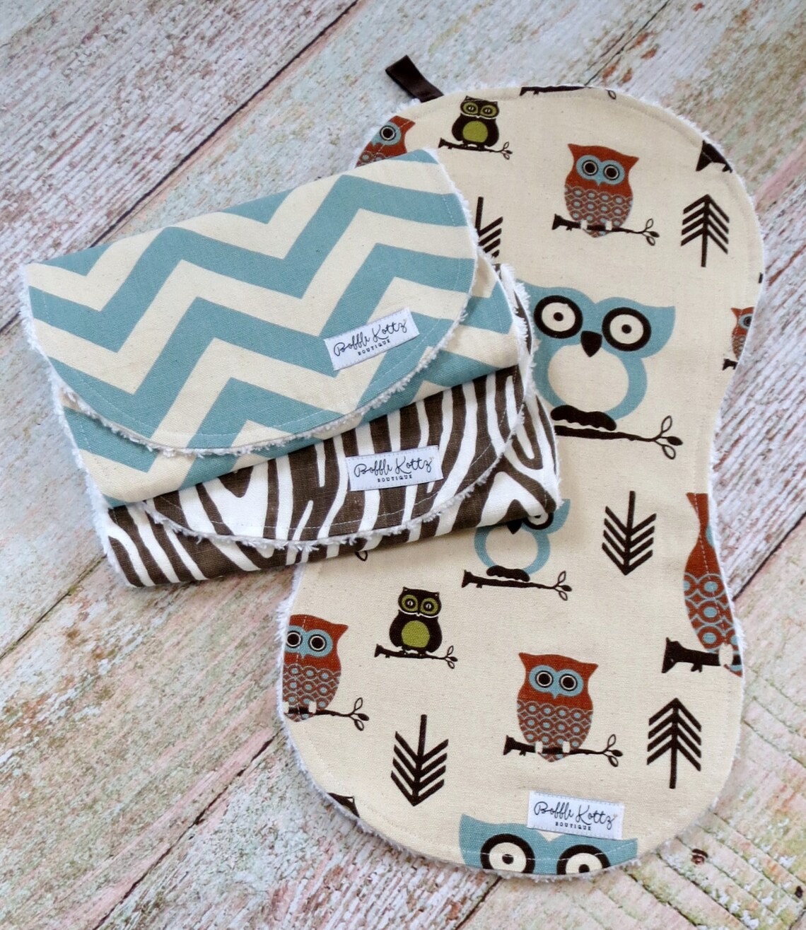 Baby Burp Cloths Baby Boy Burp Cloths Woodland Burp Cloths | Etsy