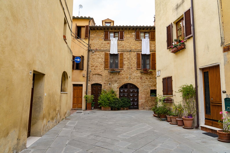 Digital Download. Pienza Homes. Pienza Street Photography Tuscany Italy ...
