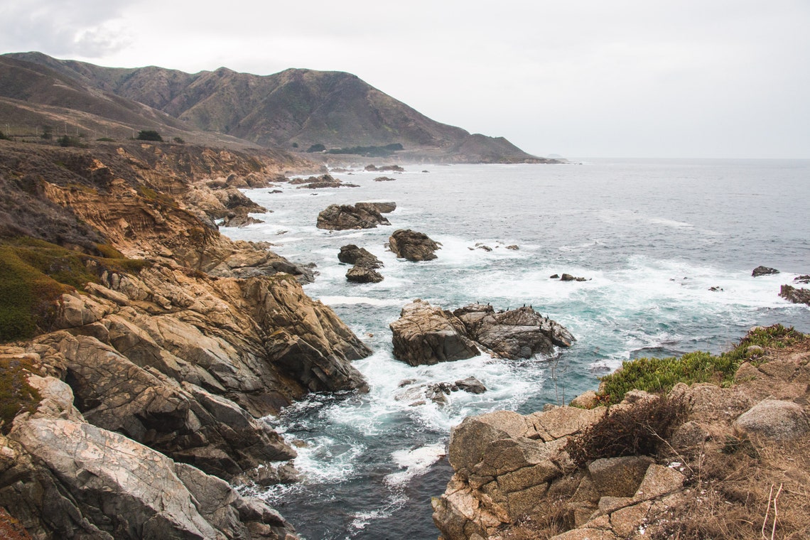 Digital Download. Big Sur Cliffs Photo. California Art. Coastal Travel ...