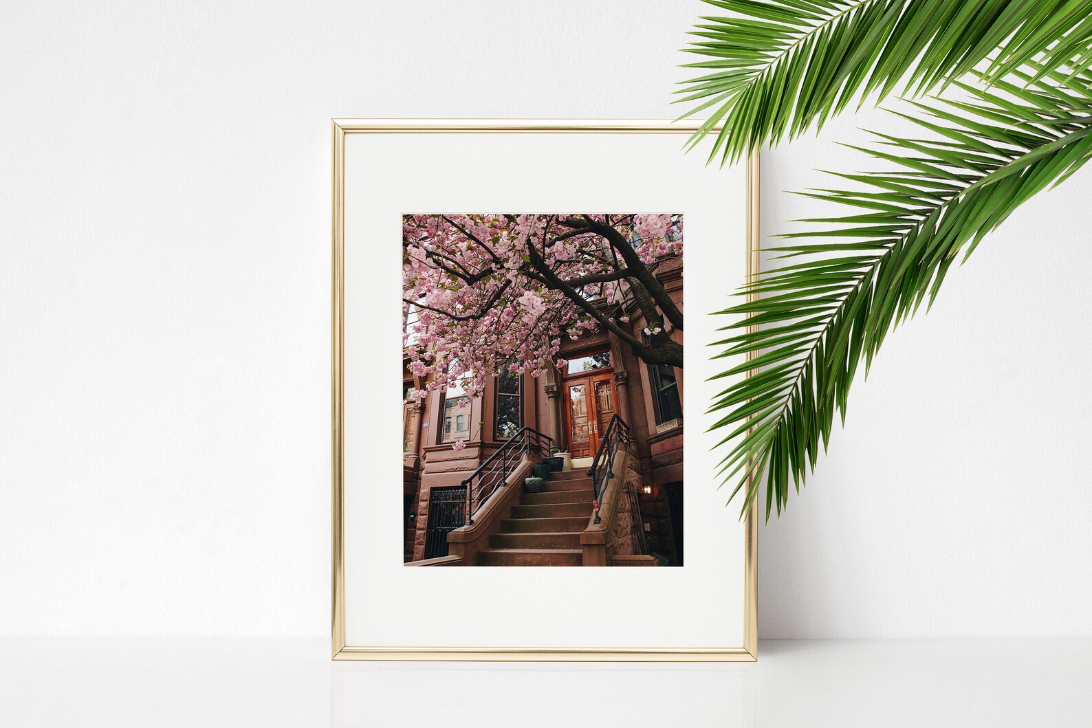 Brownstone Digital Download. Cherry Blossoms Park Slope. NYC Spring ...